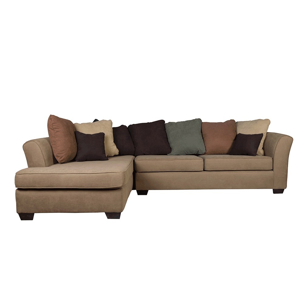 Brown Left L shaped corner sofa | HUB Furniture