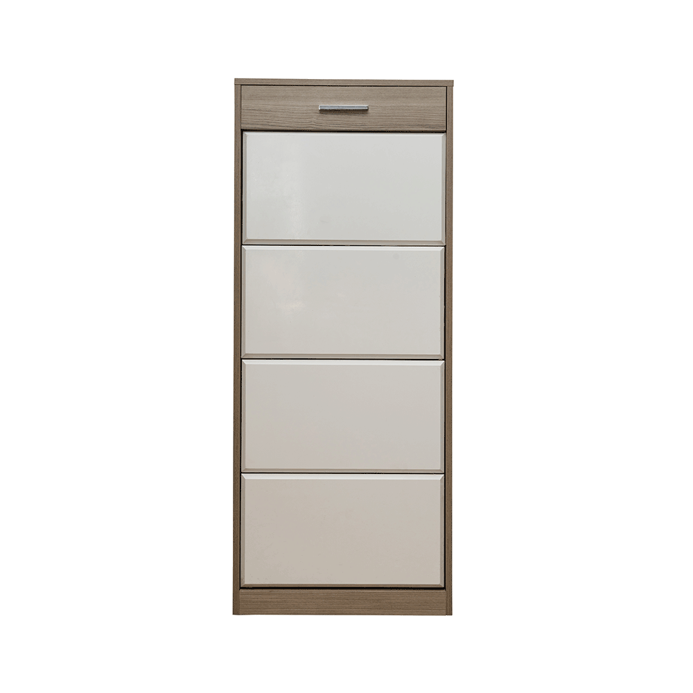 White & beige tall shoe rack | HUB furniture | living room