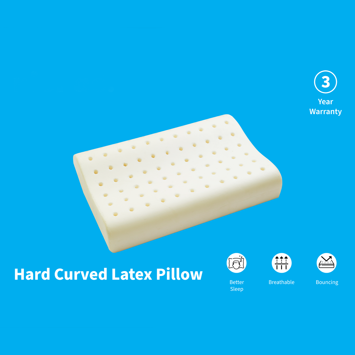 Hard Arched Latex Pillow