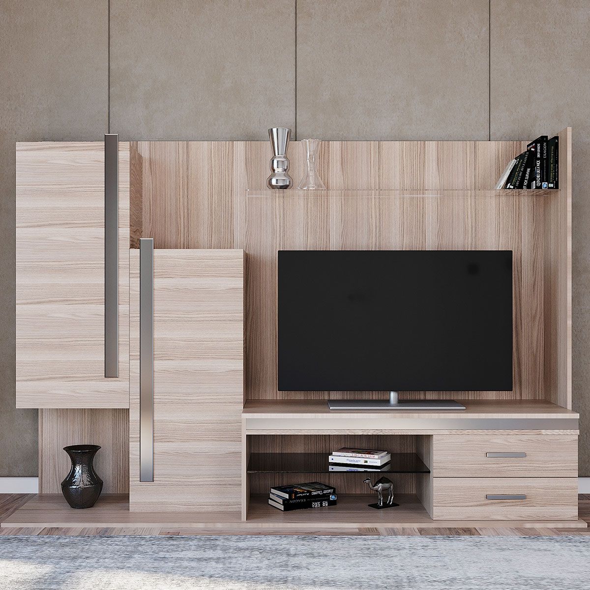 Modern beige wall unit | HUB furniture | Living room